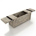 Furniture of America Scandi Wood Hidden Storage Bench in Weathered Oak ...