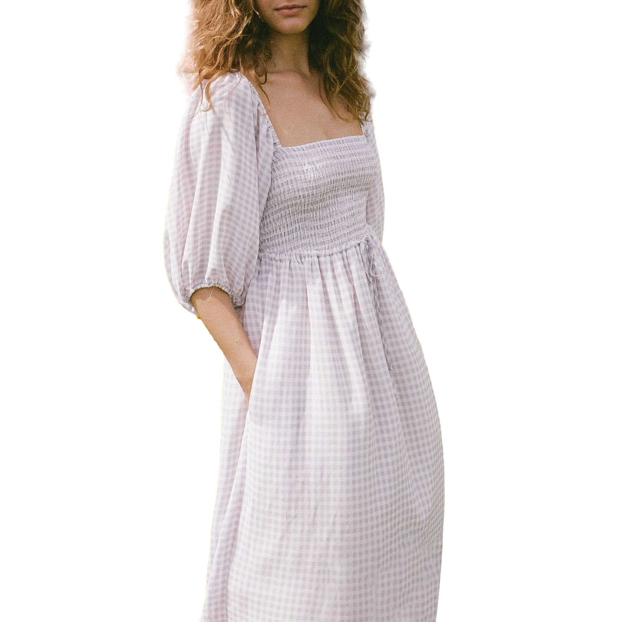 Click here for Gupgi Women Bohemian Dress Square Neck Puffed Slee... prices