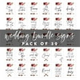 Koyal Wholesale Pink Burgundy Watercolor Roses Wedding Signs Bundle 30 ...