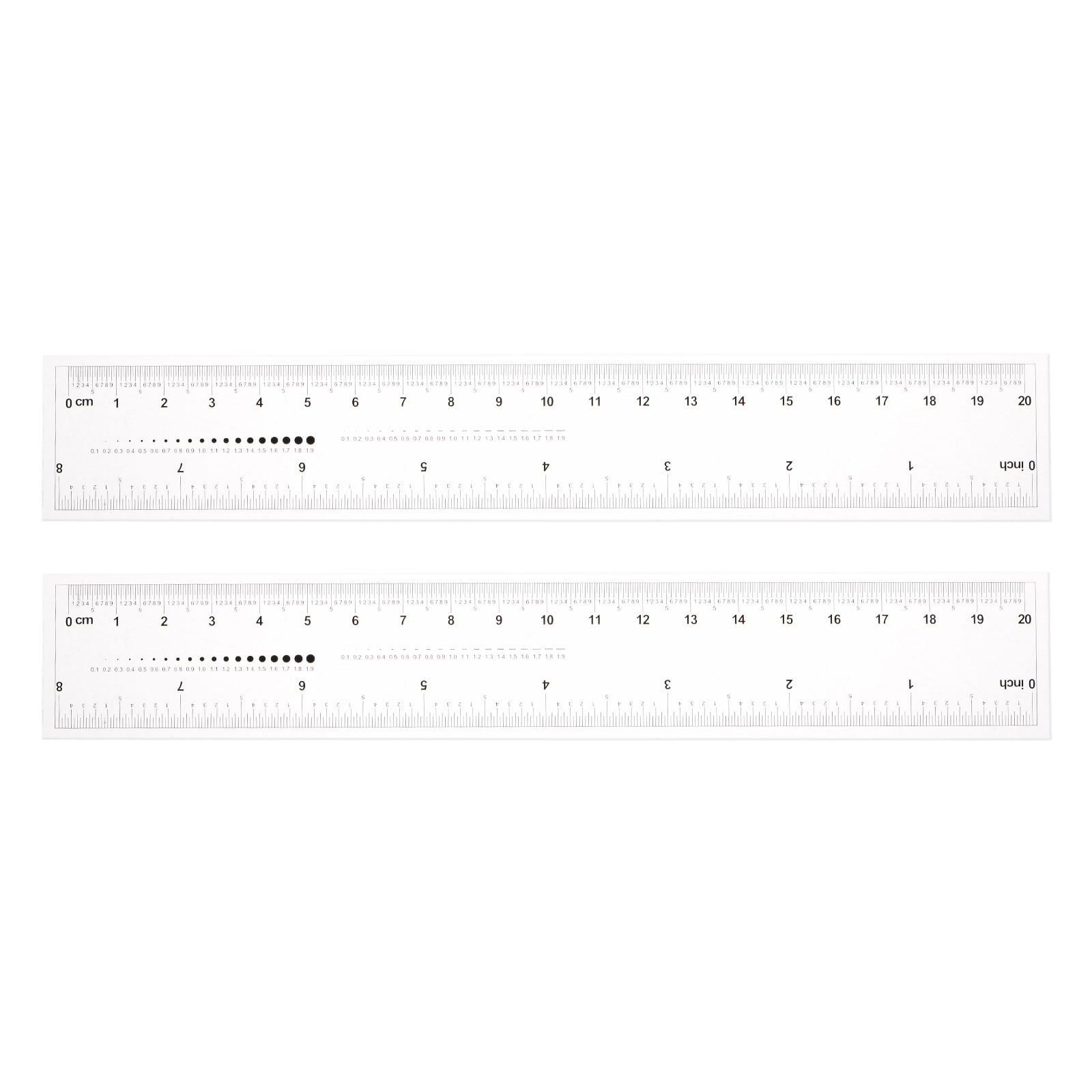 Flexible Ruler 8 Inch 0.5mm Scale PET Plastic Film Straight Ruler, 2 ...