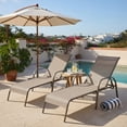 Hommoo 2-Pack Adjustable Outdoor Chaise Lounge Chairs, Breathable Sun ...