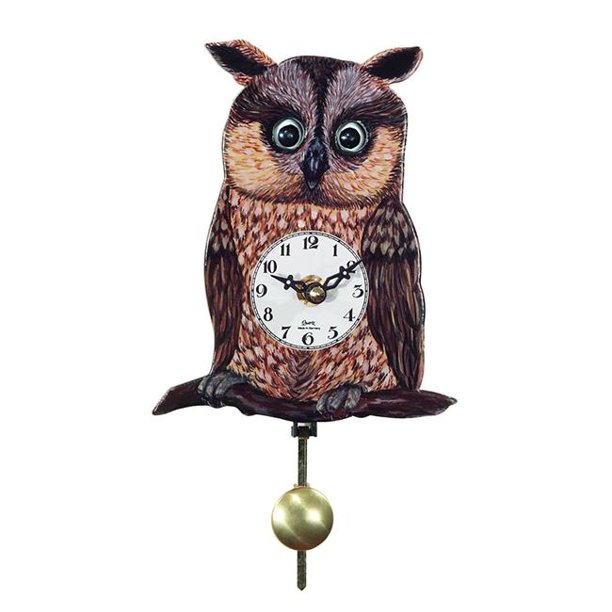 River City Cuckoo OWL-06Q Calarco the Owl - Moving Eyes Owl Clock with ...