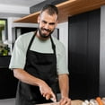 Adjustable Bib Apron 100% Polyester Kitchen Aprons Waterdrop Resistant ...
