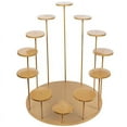 BalsaCircle 29 in Gold 12 Arm Tiered Round Metal Cupcake Holder Dessert ...