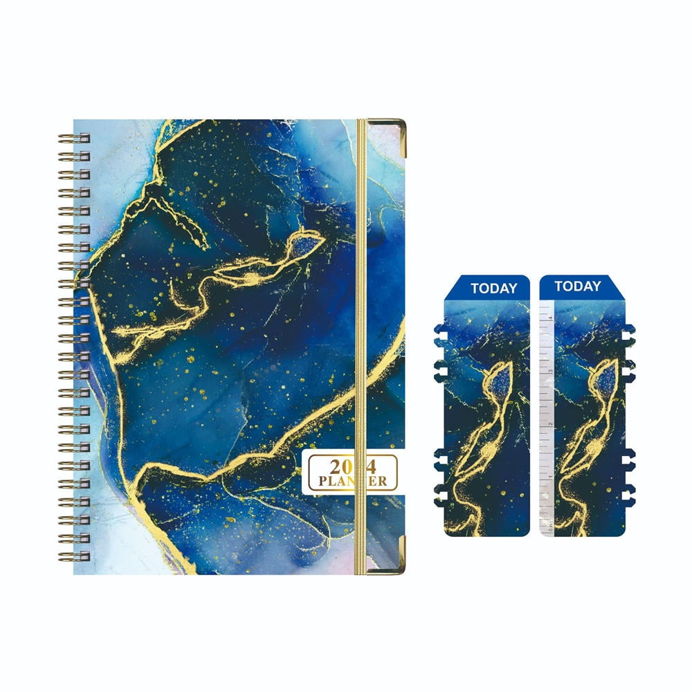 Daily Calendar Planner Notebook 2024 Weekly Monthly Office Agenda ...