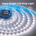 ASIASN-12V LED Strip Light White 6000K, 16.4ft/5M SMD5050 LED Strip ...