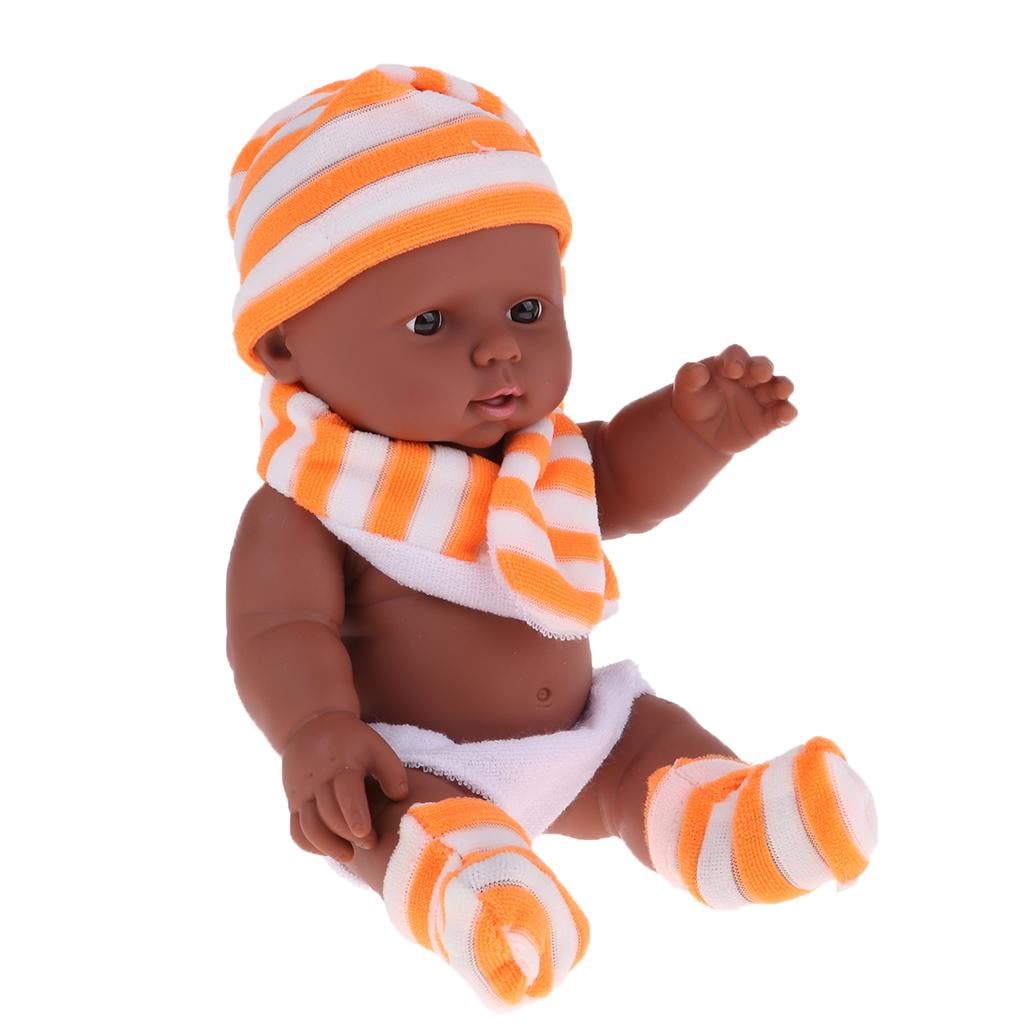 11 Inch Real Life Full Body African Baby Doll, Newborn Black Girl Doll ...