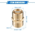 Unique Bargains Pressure Washer Connector Fitting 15mm M22x1.5 Male Adapter Brass Screw Hose ...