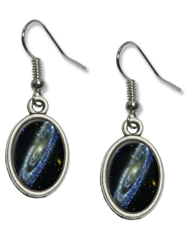 Andromeda Galaxy Space Dangling Drop Oval Earrings - Walmart.com
