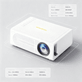 GJX 2026 New Projector with Wifi and Bluetooth, Outdoor Projector,Mini ...