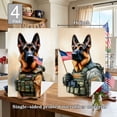 4th of july bathroom hand towels A german shepherd dog holding an ...