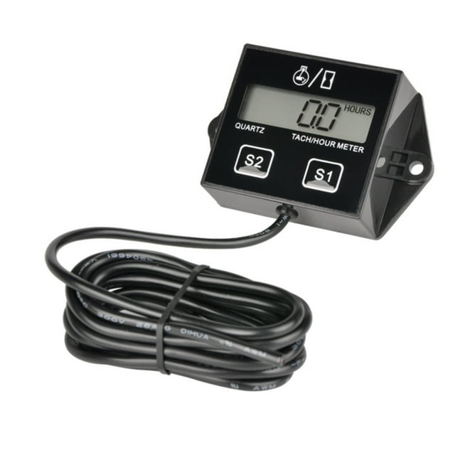 Digital Engine Tach Hour Meter Tachometer Gauge Engine RPM LCD Display Motorcycle Engine RPM ...