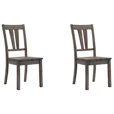 Chromcraft Douglas Caster Dining Chairs in Chestnut, Gray Finish (Set ...