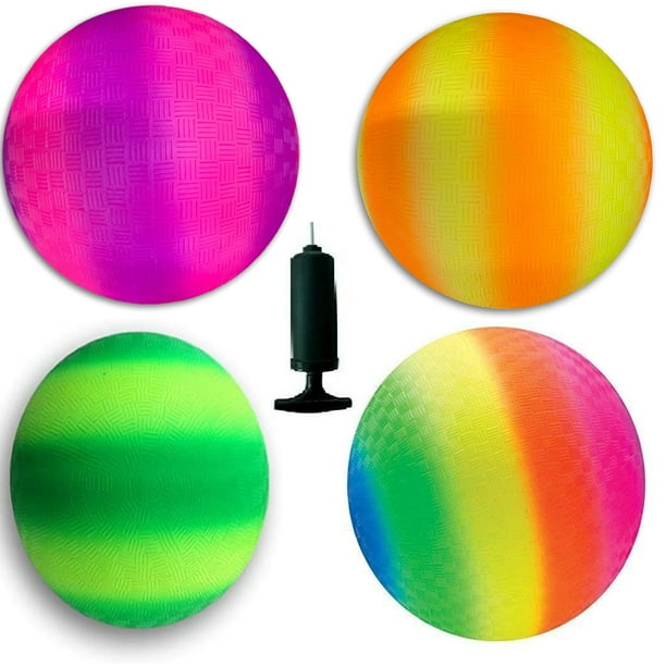 Multi Colored Kickball Set, 8.5 Inch Playground balls for kids ...