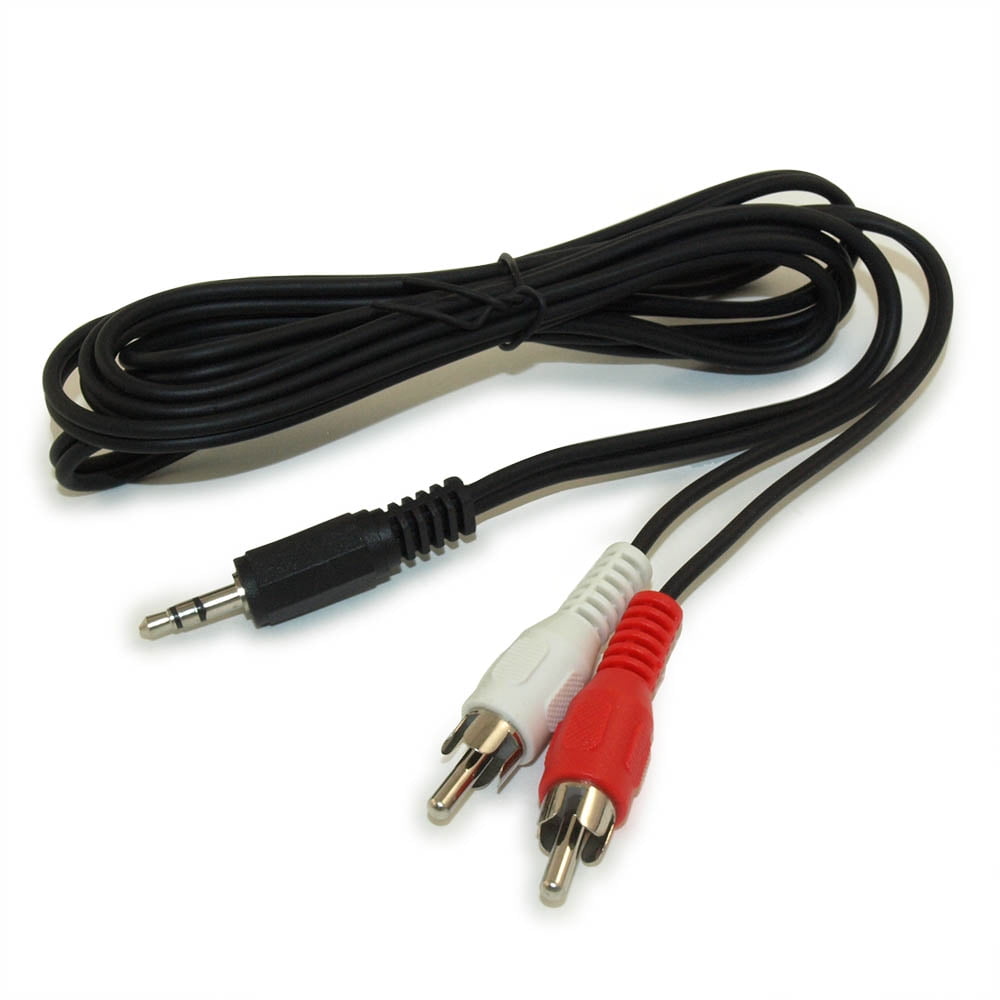 5ft 3.5mm Mini-Stereo TRS Male to Two RCA Male Audio Cable - Walmart.com