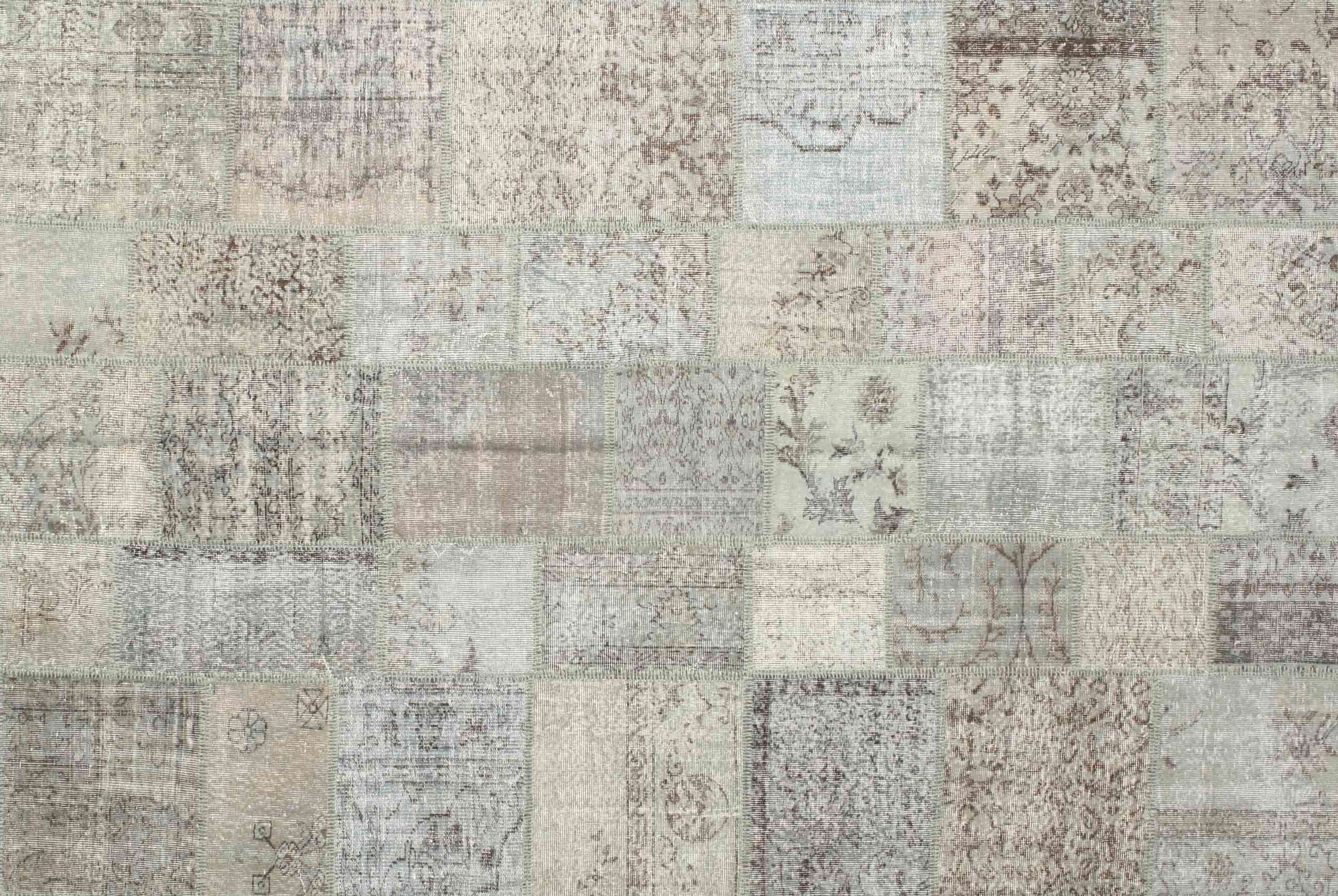 Ahgly Company Indoor Rectangle Contemporary Pale Silver Gray Patchwork ...