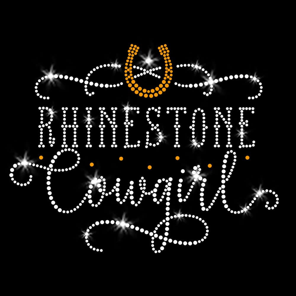 Click here for Rhinestone Cowgirl Western Rodeo Horseshoe Iron-On... prices