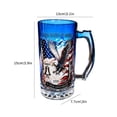 Agiufgs 2 Pack Commemorative Beer Mug Clear, American Flag Eagle Design ...