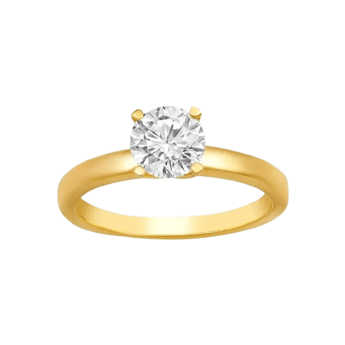 IGI Certified 1/2 Carat (ctw) Bezel Set Solitaire Engagement Rings For ...