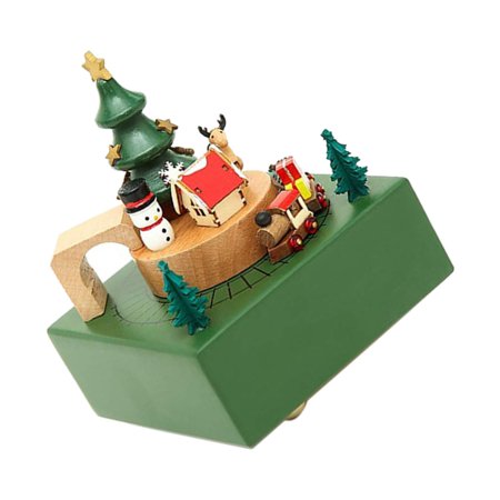 Train Music Box,Wooden Train Music Box Christmas Music Box Christmas ...