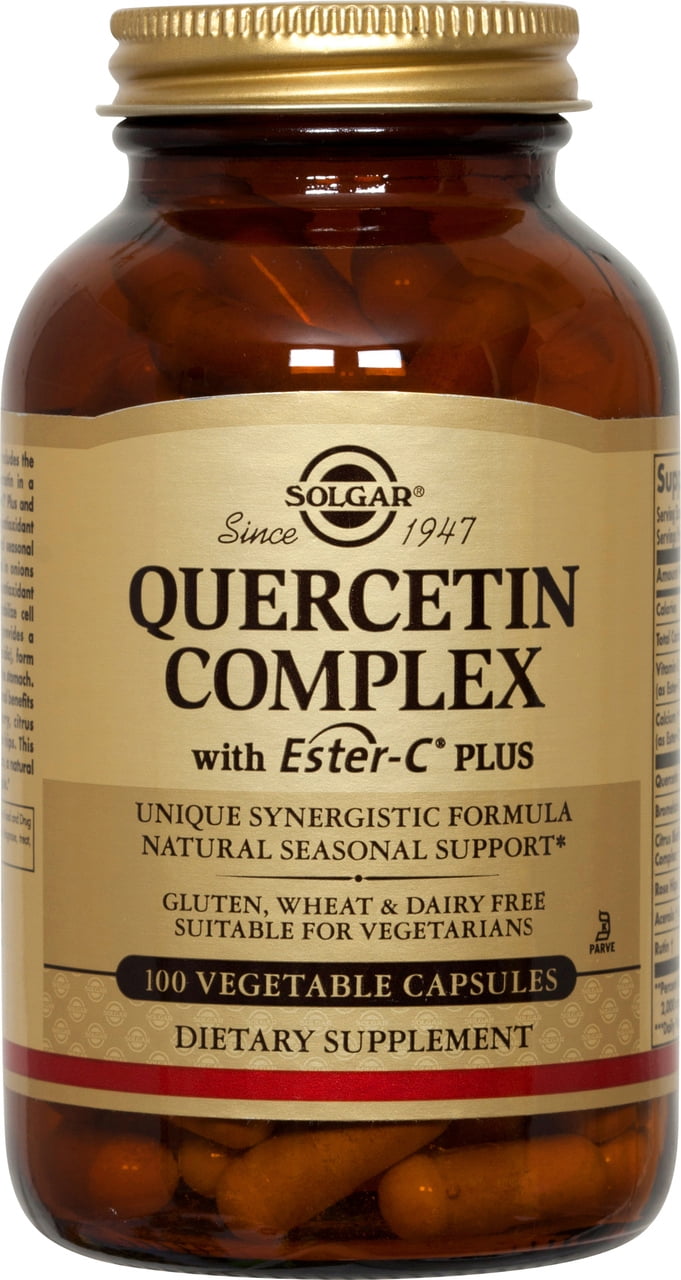 Solgar Quercetin Complex with Ester-C Plus Vegetable Capsules 100 ct ...