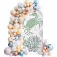 6FT Arch Backdrop Covers, Sage Green Crab Coastal Wedding Arch Cover ...