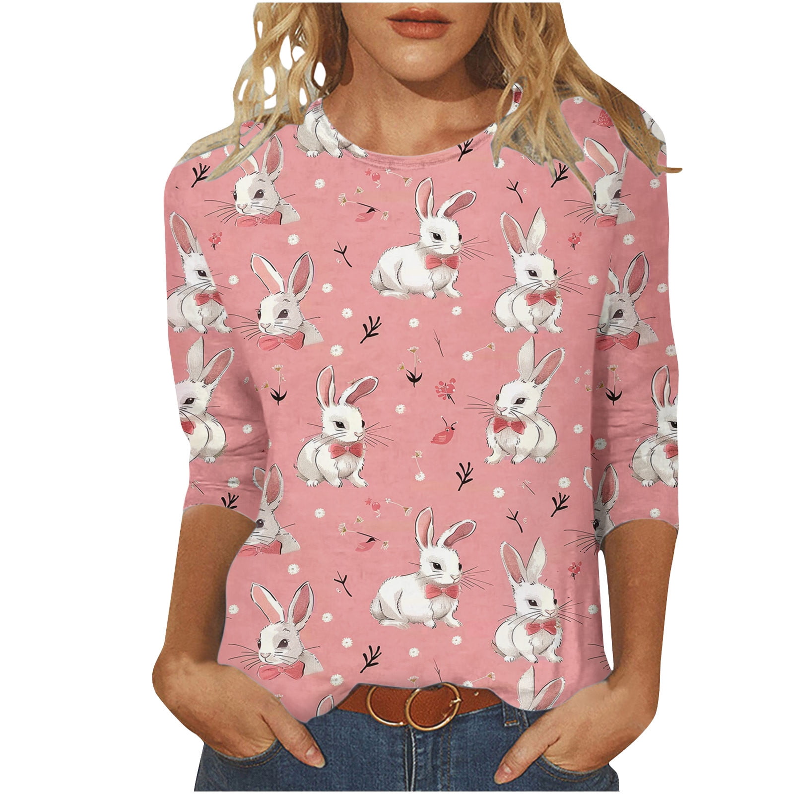 Click here for Jinhomg Womens Plus Size Easter Tops Cute Colored... prices