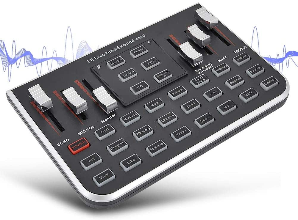 Mobile Phone Voice Changer External Audio Mixer F8 Live Sound Card ...