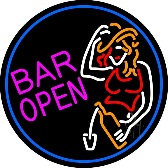 Cocktails Bar Open LED Neon Sign 24 x 31 - inches, Clear Edge Cut ...