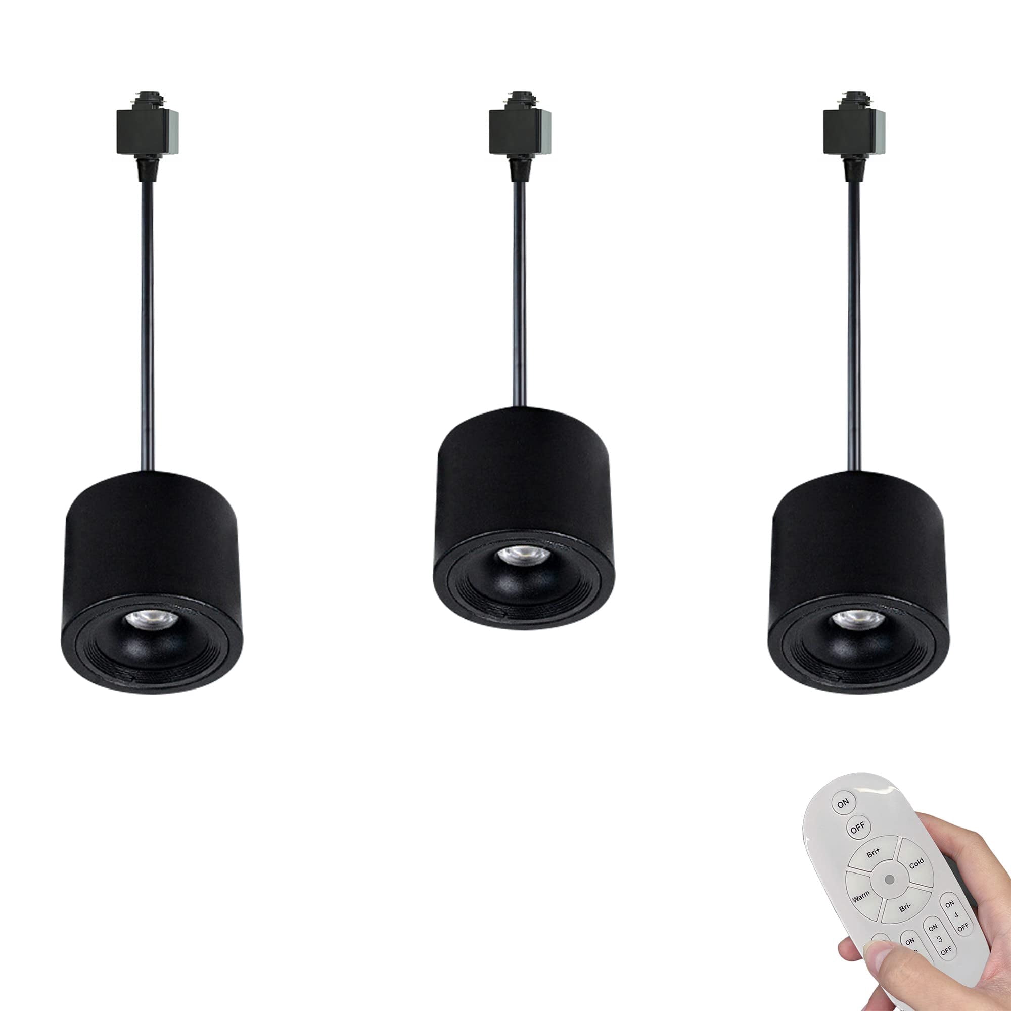 FSLiving 10W LED Track Spotlight Industrial Look Black Pendant Light H ...