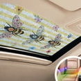 Bees Flowers Window Privacy Film Rainbow Static Cling Stain Glass ...