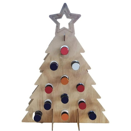 tssuouriy Christmas Tree Wine Holder Wooden Wine Bottle Racks Count ...