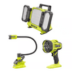 RYOBI ONE+ 18V Cordless Hybrid LED Panel Light, 3000 Lumens, 3-Settings ...
