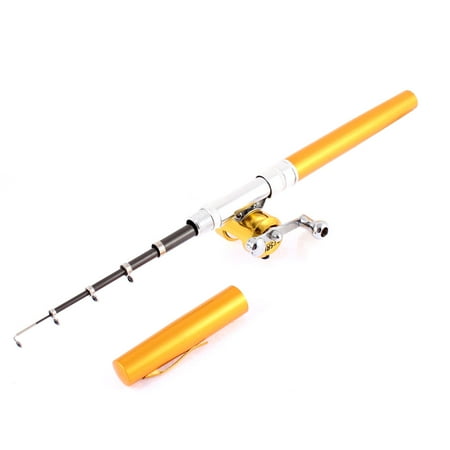 20cm Mini Portable Pocket Pen Shape Fishing Fish Rod Pole w Reel ...