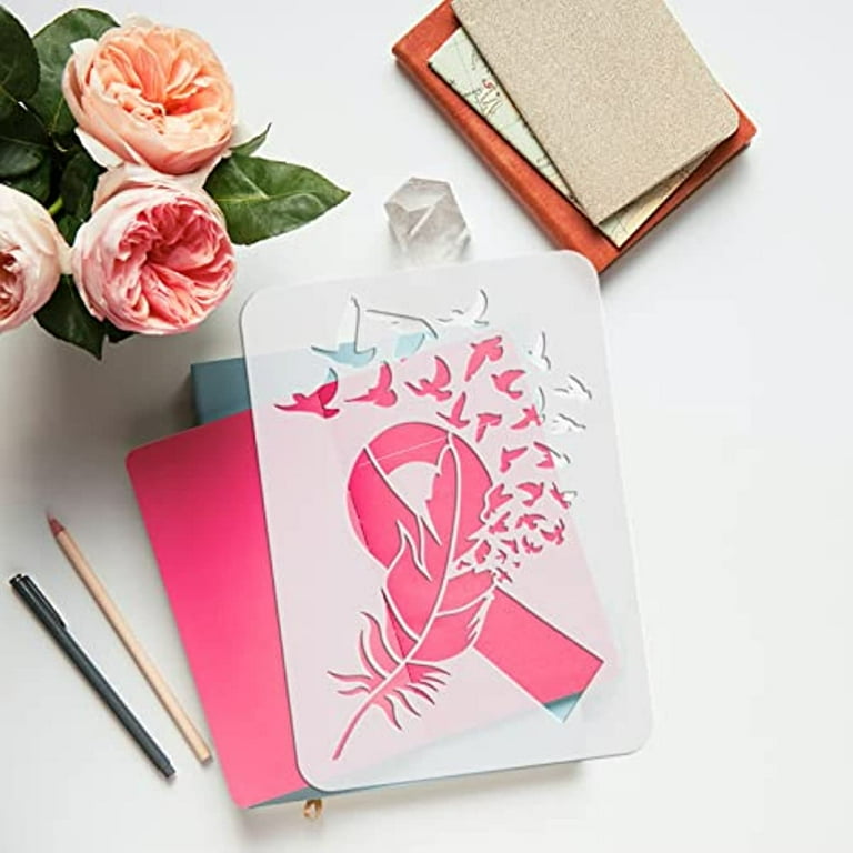 Breast Cancer Ribbon Stencil Template