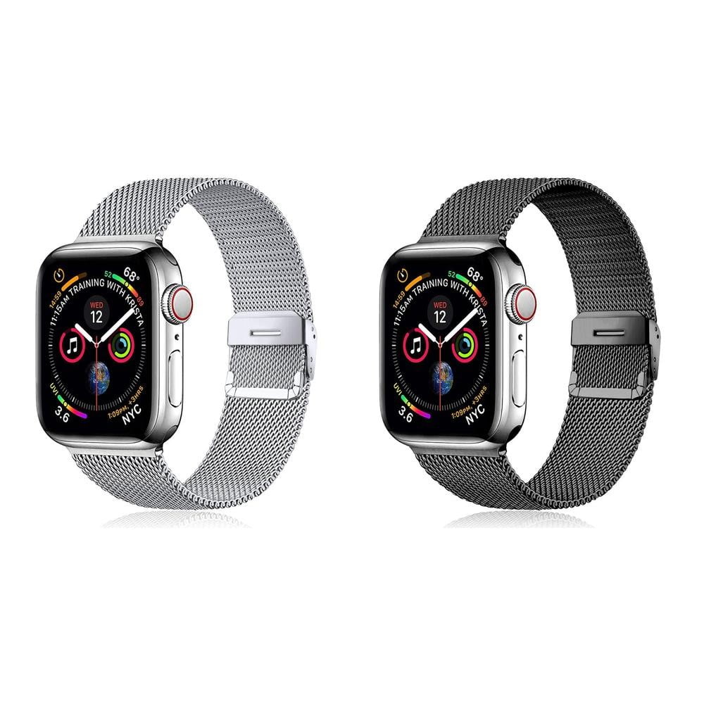 BRADCET 1/2Pack Milanese Loop Band for Apple Watch Bands 44mm 45mm 41mm ...