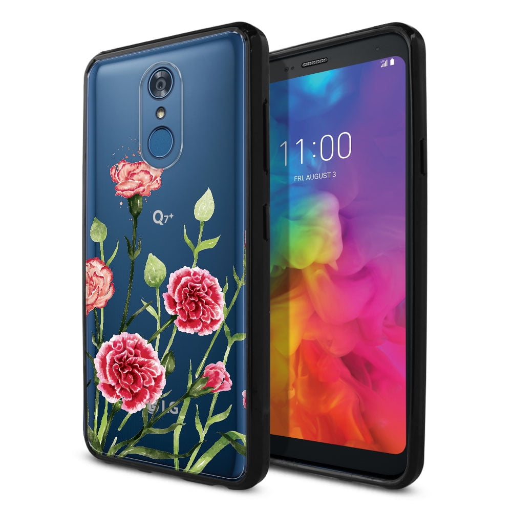 FINCIBO Slim TPU Bumper + Clear Hard Back Cover for LG Q7/Q7+/Q7 Alpha ...