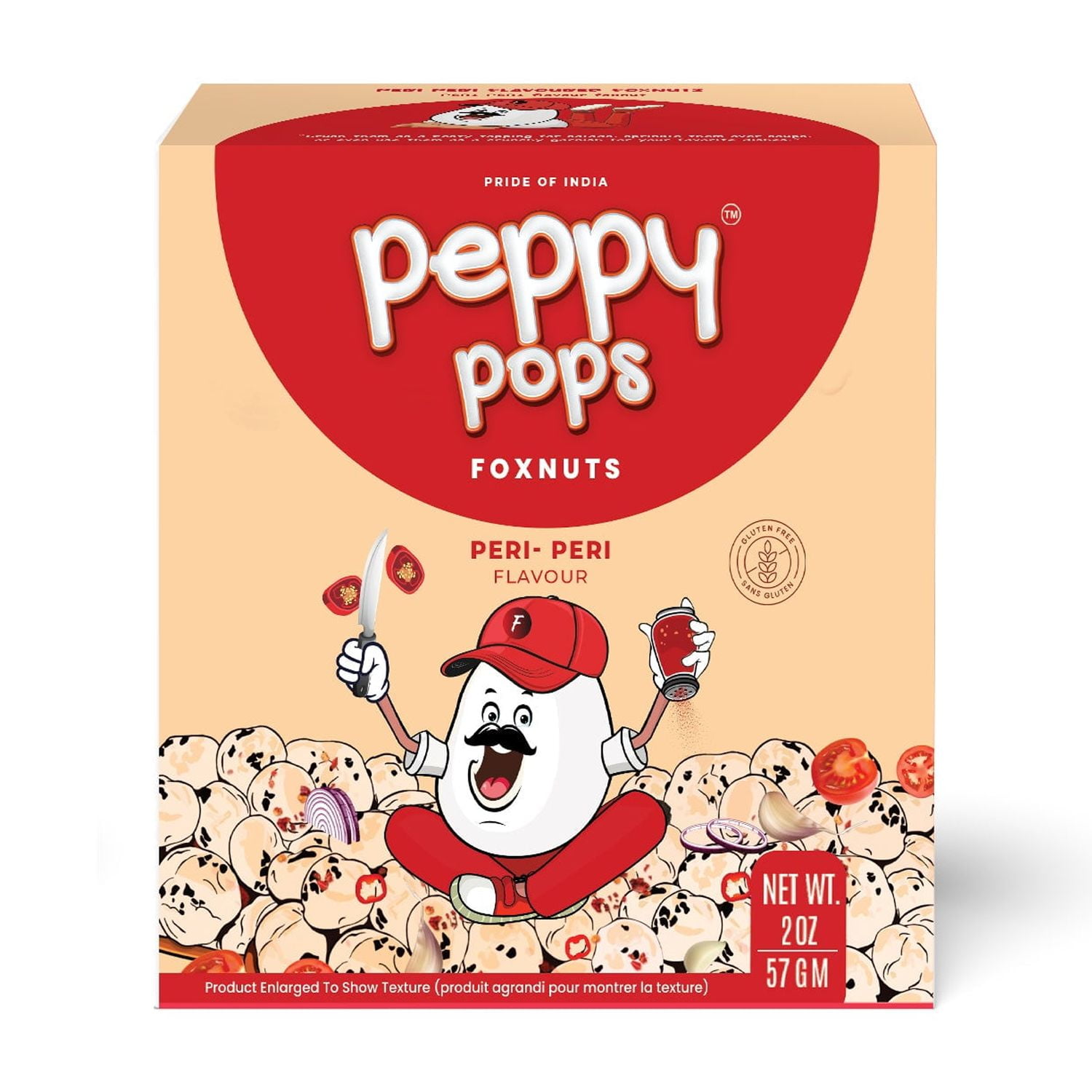 Click here for Peppy Pops Peri Peri Flavored Foxnuts 2 Oz (57 Gm)... prices