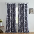 THD Ashlee Floral Patterned Light Blocking Curtain Rod Pocket Pole Top ...