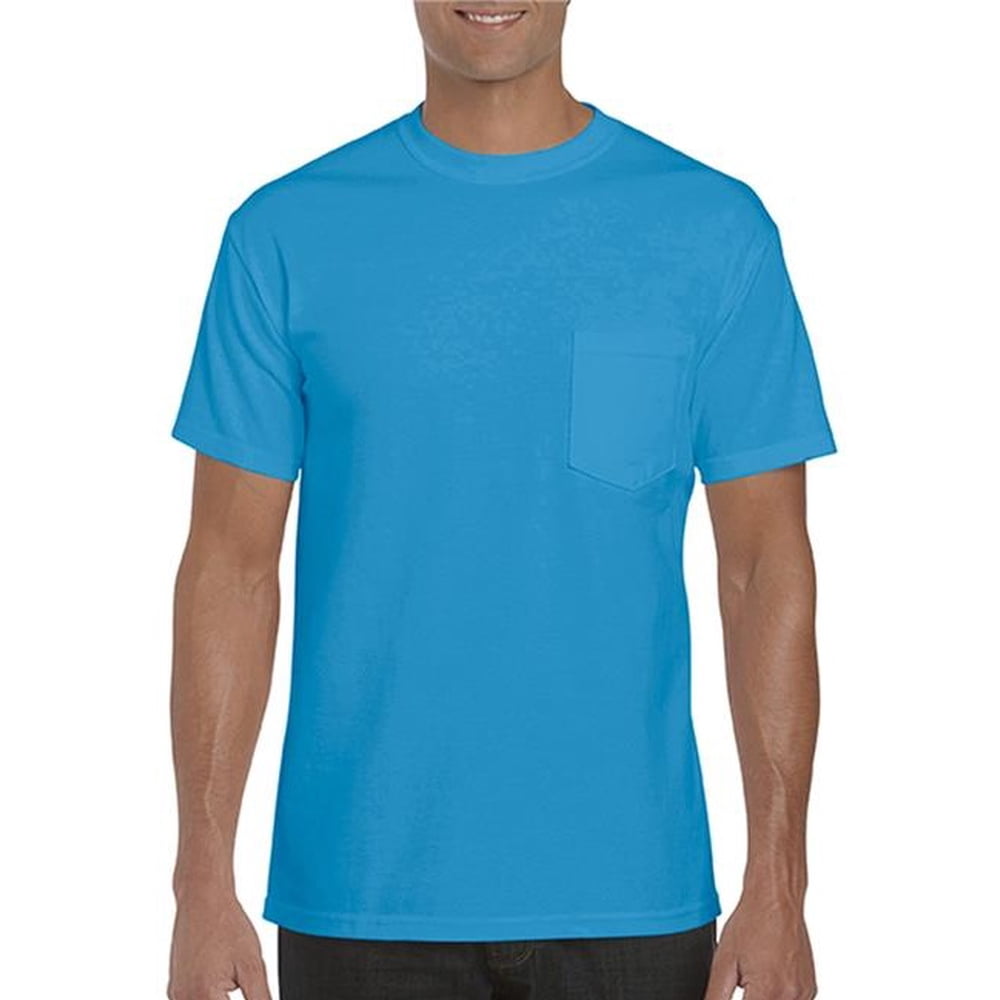 Gildan - Gildan G5300-Sapphire-3X Heavy Cotton Adult Tee with Pocket ...