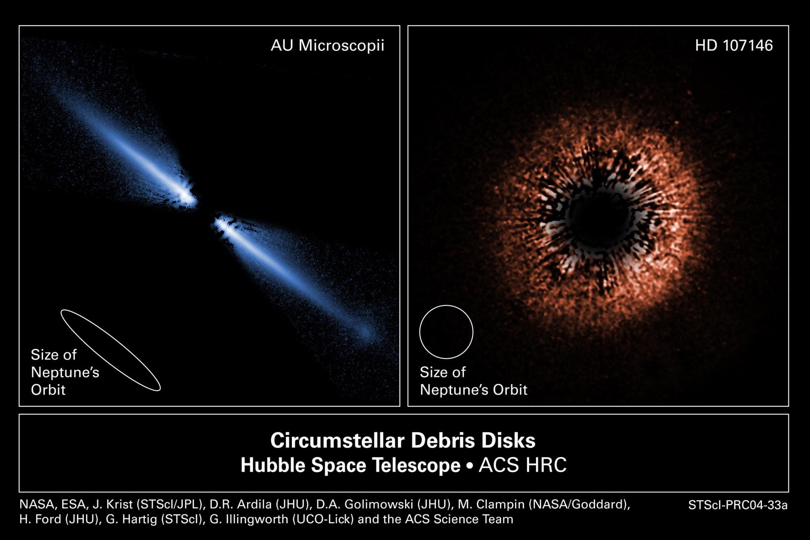 24"x36" Gallery Poster, dust disks around stars by hubble space ...