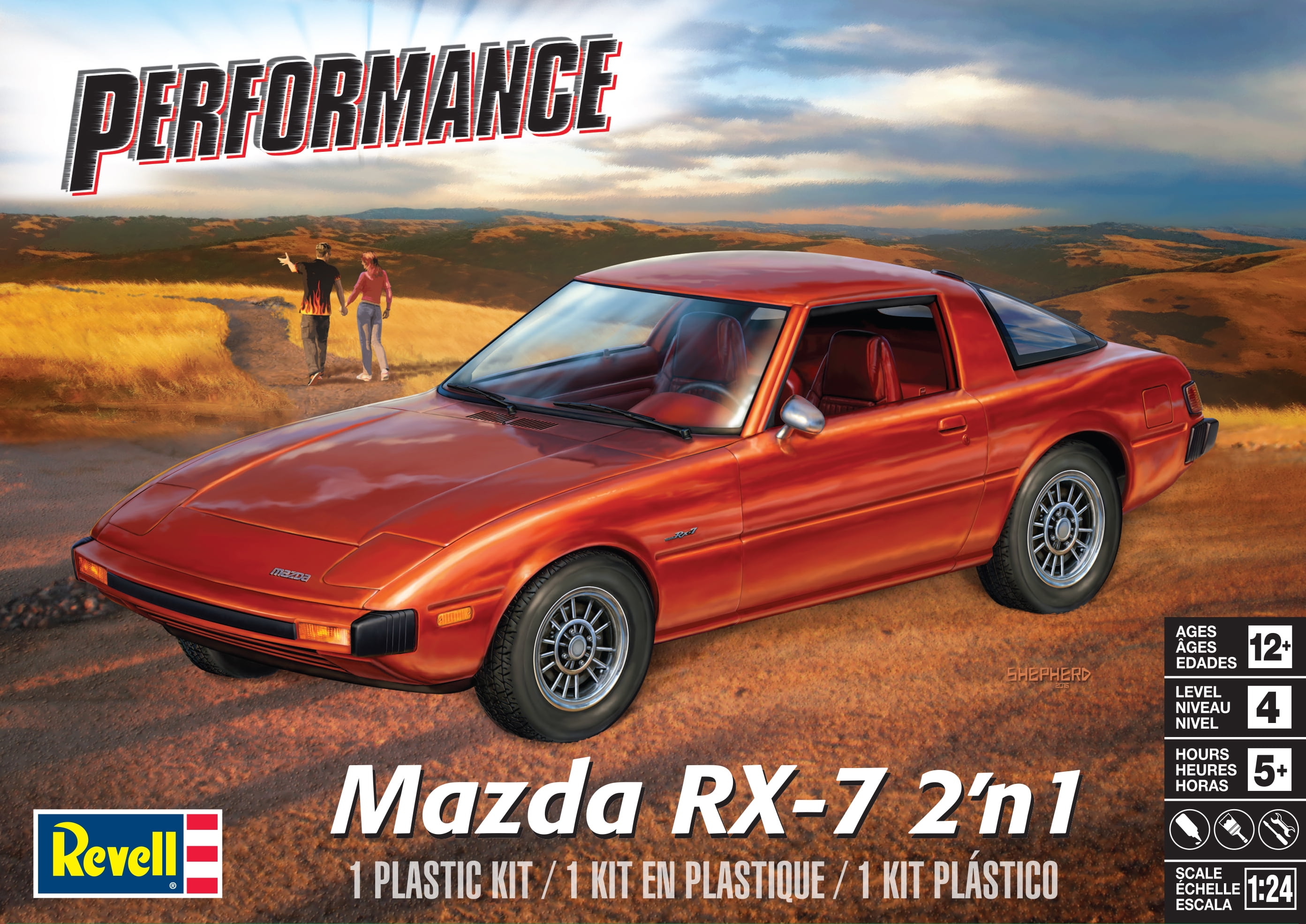 Plastic Model Kit-Mazda RX-7 2N1 - Walmart.com