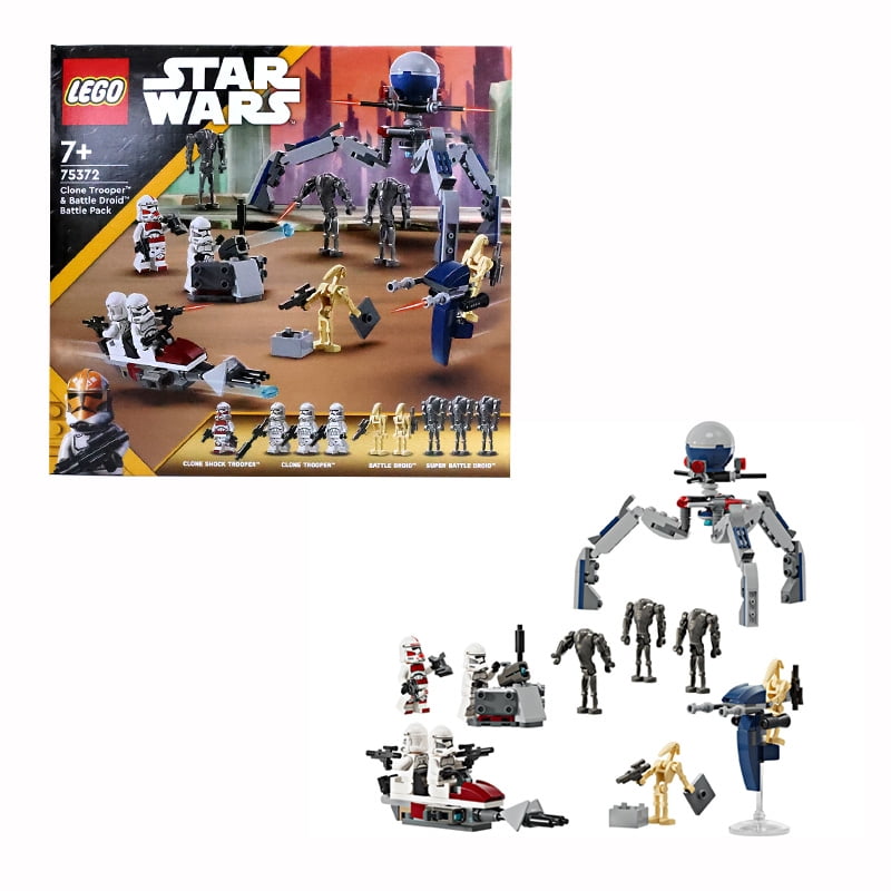 LEGO 75372 Star Wars Clone Trooper & Battle Droid Pack Set de batalla ...