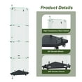 Premium 4-Tier Glass Display Case with 5 Dynamic LED Modes, Tempered ...