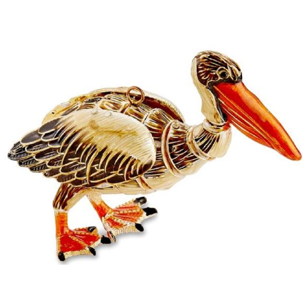 Pelican Bejeweled Articulated Enamel Christmas Tree Ornament Decoration ...