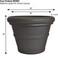 Tusco Products Large Outdoor Plastic Rolled Rim Round Planter Pot ...