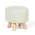Joveco Small Foot Stool Ottoman,Fabric Footrest with Wood Legs,Soft ...