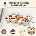 12 Count x 12 Sets Plastic Cupcake Containers, Durable and BPA-Free ...