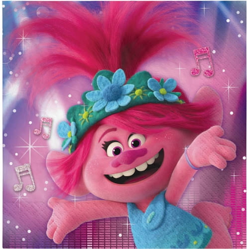 Trolls 'World Tour' Lunch Napkins (16ct) - Walmart.com
