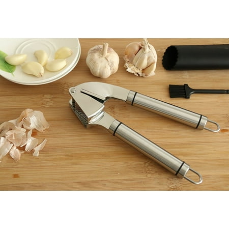 Stainless Steel Durable Garlic Press And Ginger Mincer, and Garlic Skin ...